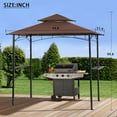NiamVelo Grill Gazebo 8'x 5' Barbecue Canopy BBQ Gazebo Canopy Tent w ...