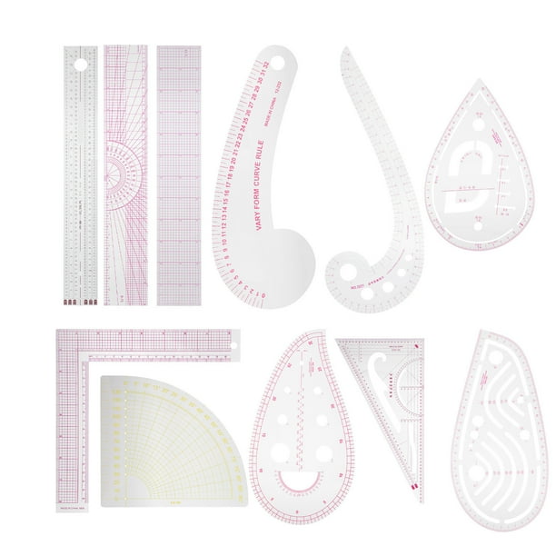 Regla de confección, juego de reglas de costura, juego de reglas de ...