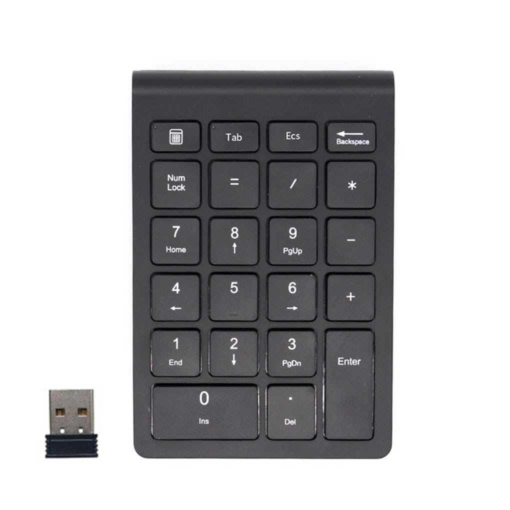 Machinehome 2.4G/Bluetooth 3.0 Number Pad Wireless 22 Keys Multi-Function Numeric Keypad Laptop ...