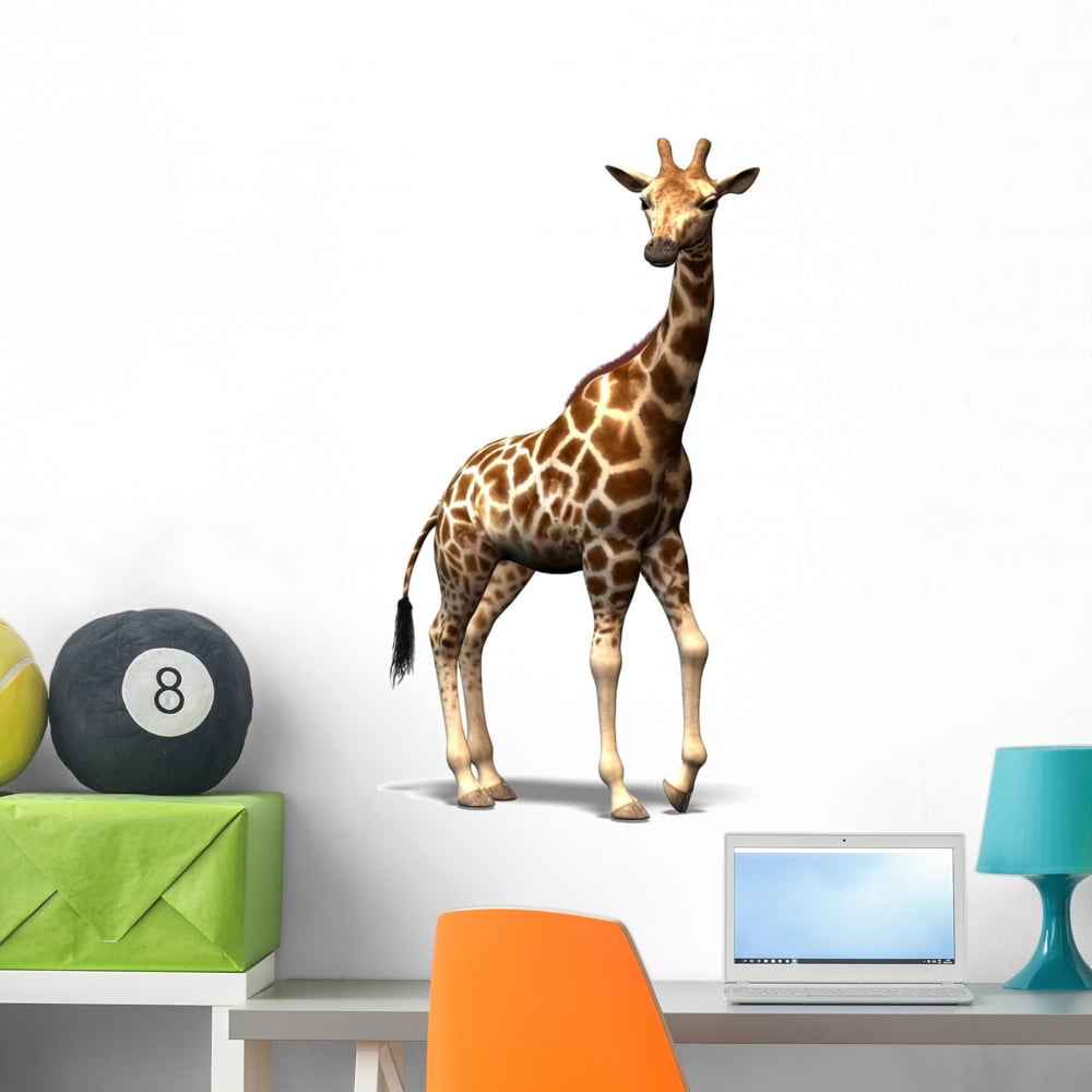 Giraffe Wall Decal by Wallmonkeys Peel and Stick Graphic (36 in H x 19 ...