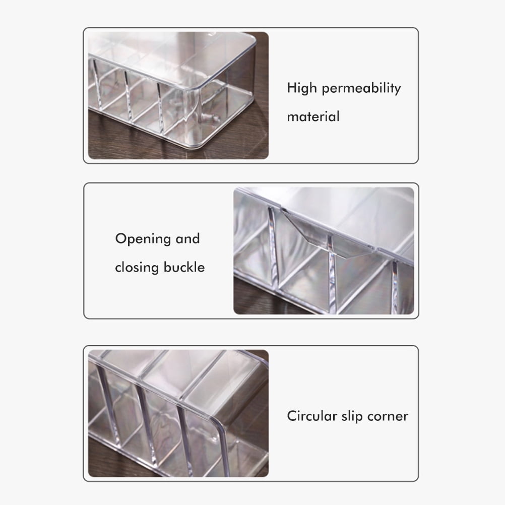 Click here for Staiysm 8 Grids Clear Plastic Cable Storage Box Da... prices