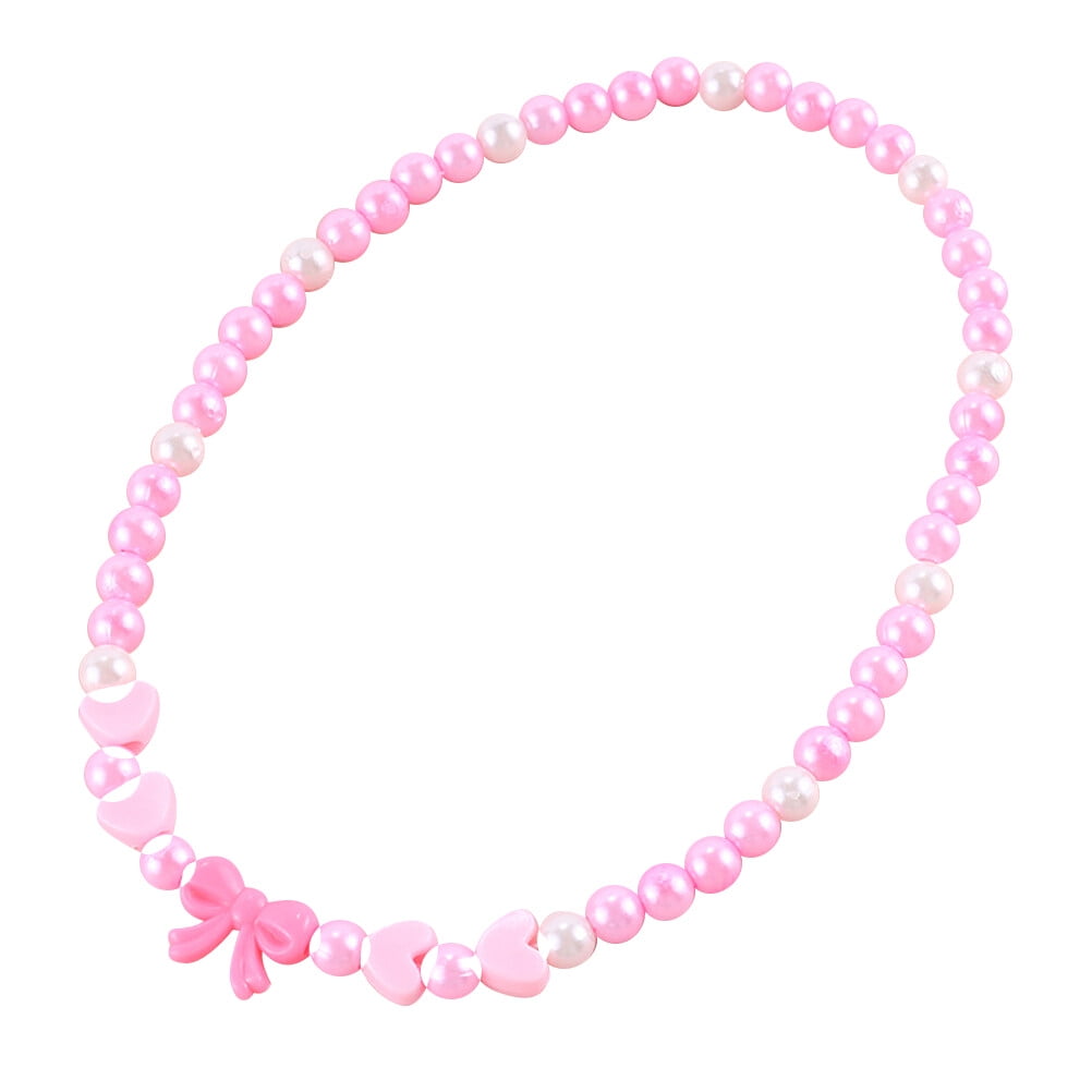 Click here for Unomor Girls Pearls Simulated Necklace Bowknot Pea... prices