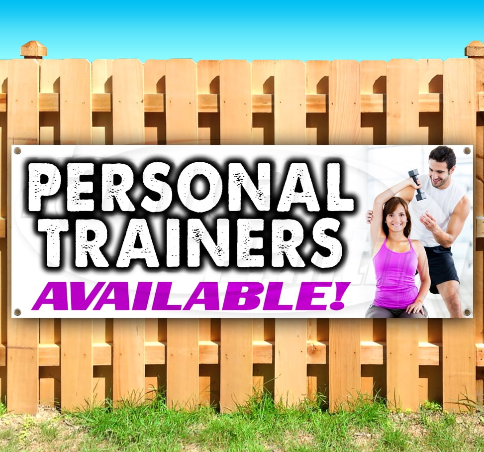 Personal Trainers Available 13 oz Vinyl Banner With Metal Grommets ...