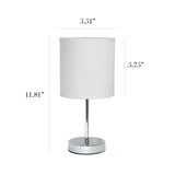 Simple Designs 11.81" Basic Chrome Mini Table Lamp - Walmart.com