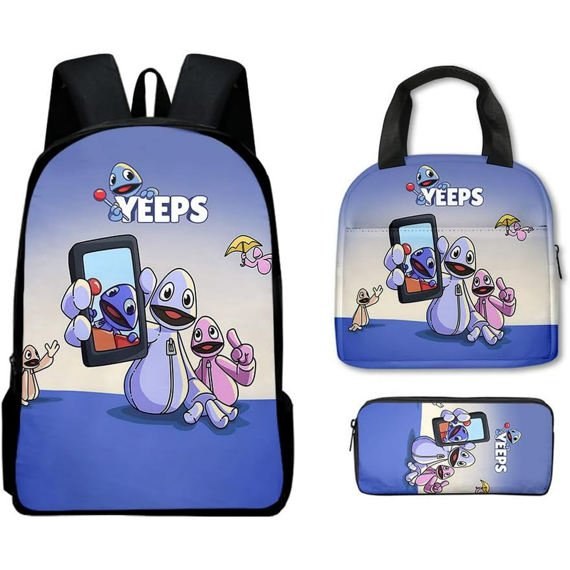 Yeeps Hide And Seek Backpack Lunch Bag Pencil Case 3pcs Set - 16in (C04 3pcs)
