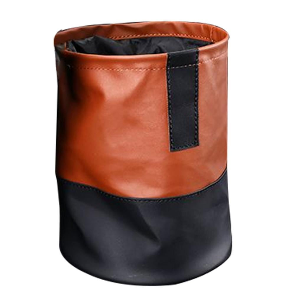 Car Garbage Can | Waterproof Trash Can for Car | Leather Car Organizer ...