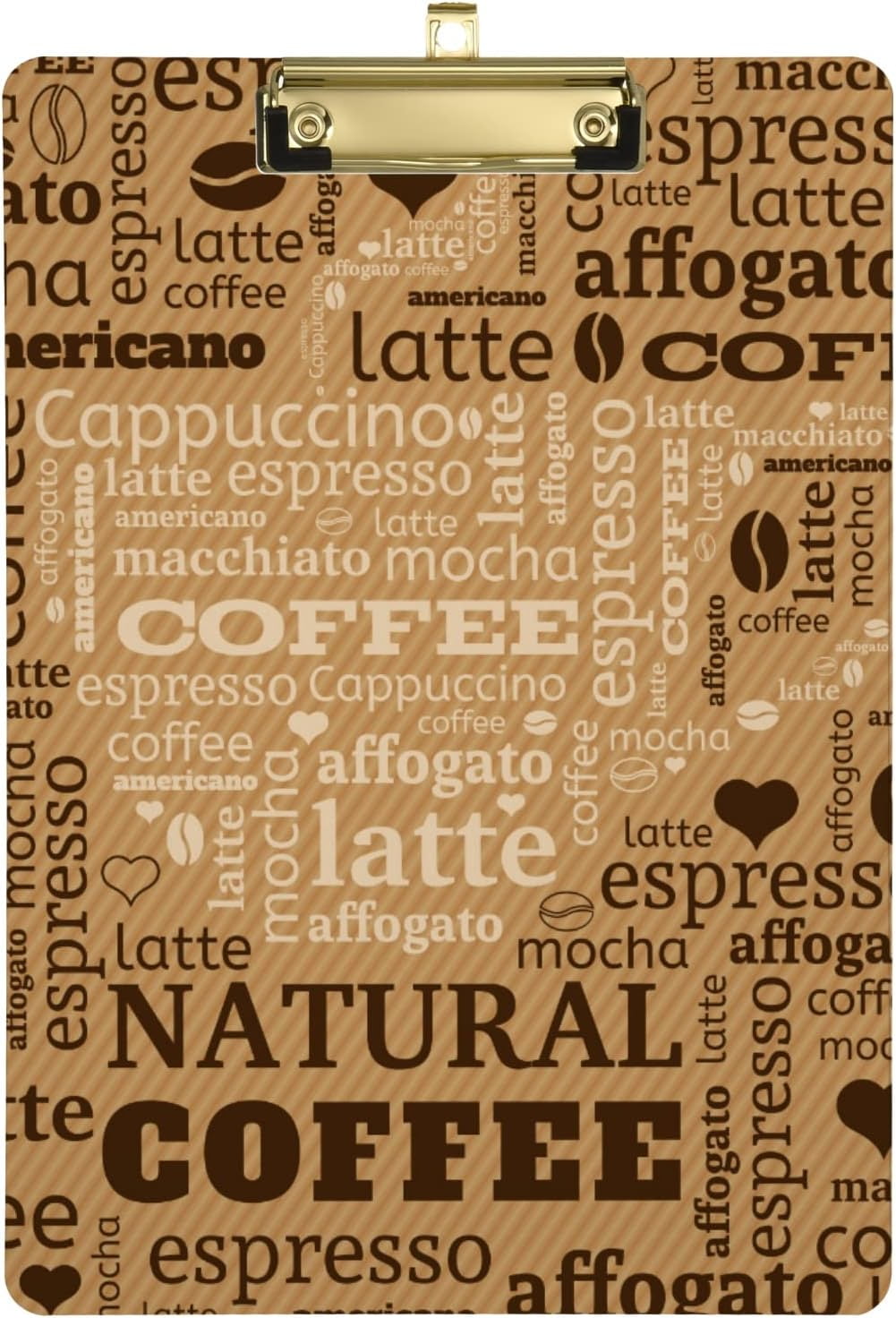 FMSHPON Coffee Cup Clipboard Hardboard Wood Nursing Clip Board and Pull ...