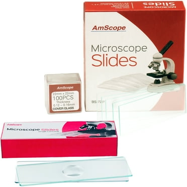 AmScope 144 Pre-Cleaned Blank Microscope Slides with Ground Edges and ...