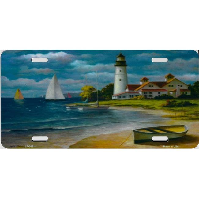 212 Main LP-3061 6 x 12 in. Lighthouse Painting License Plate - Walmart.com