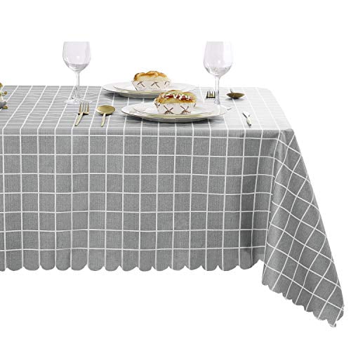 Hiasan 2-piece pack Checkered PVC Tablecloth Square - 100% Waterproof ...
