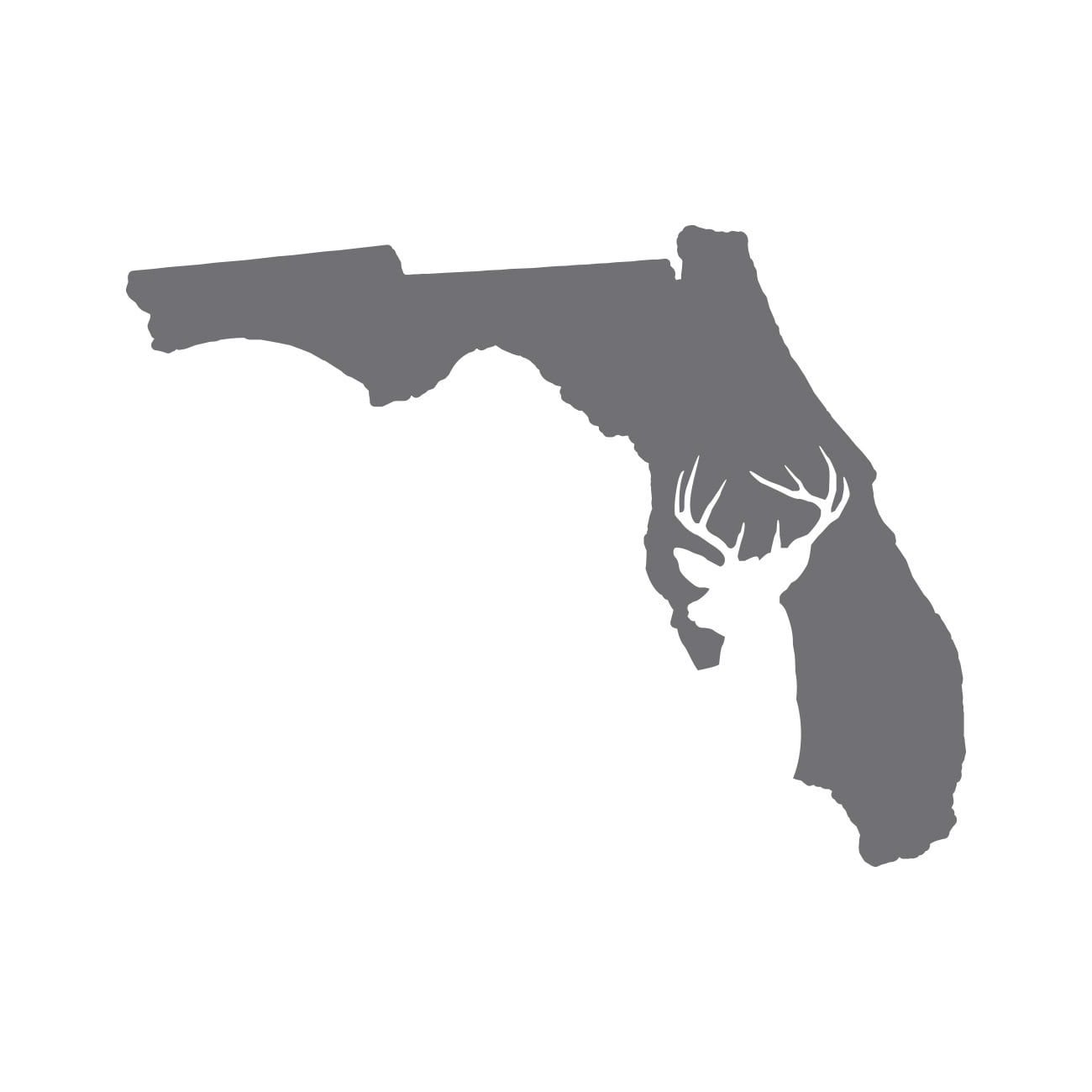 Florida Deer State Sticker Decal Die Cut - Self Adhesive Vinyl ...