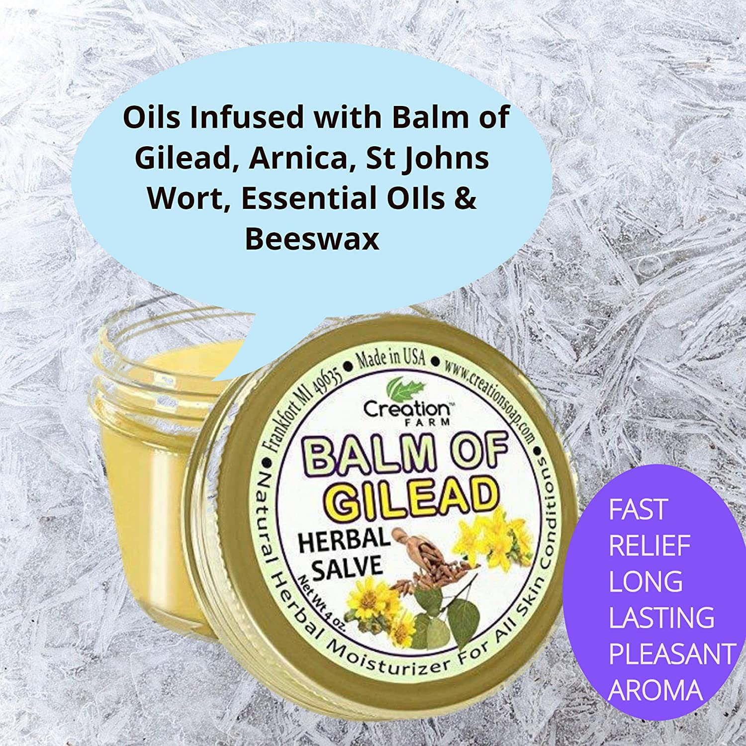 Buy Balm of Gilead Salve - Large 4 Oz Tin - All Botanical Balm of ...