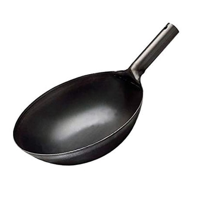 Hinomaru collection Preseasoned Heavy Duty Iron Wok Beijing Stir Fry ...