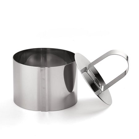 Round Cake Ring Mold, Stainless Steel 3 Inch Dessert Mousse Molds with ...
