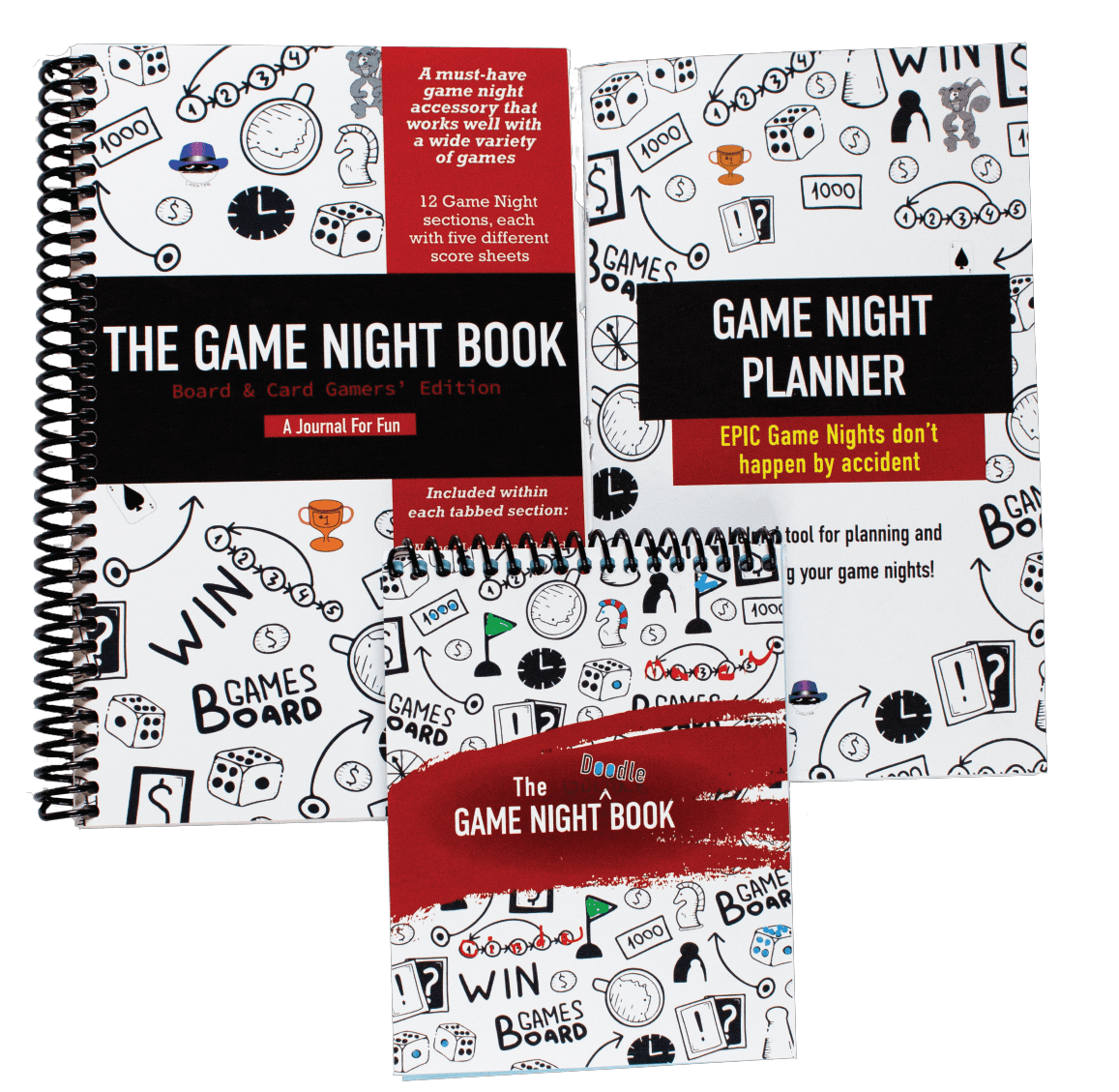 Game Night Book/Game Night Planner/Doodle Book Combo Pack - Walmart.com