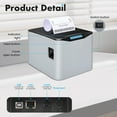 80mm Thermal Receipt Printer,USB POS Printer,Support Windows/Mac/Linux ...