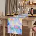 Blue Purple Oil Painting Table Runner 13x120 Inch Abstarct Gradient ...