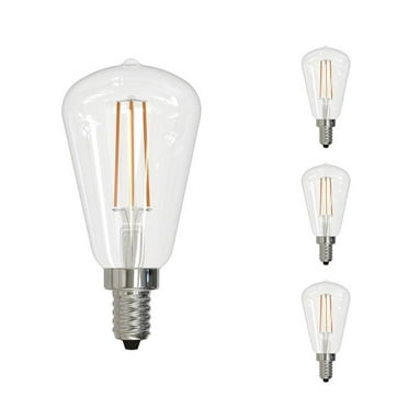 Bulbrite Pack of (8) 4 Watt Dimmable Clear Filament B11 Candelabra (E12) LED Light Bulb - 350 ...