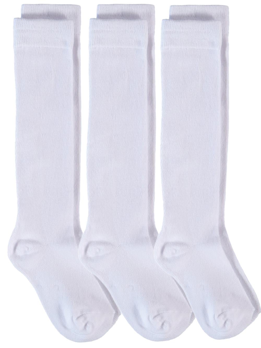 Piccolo Hosiery Girls School Uniform Knee-High Sock, Pack of Three ...