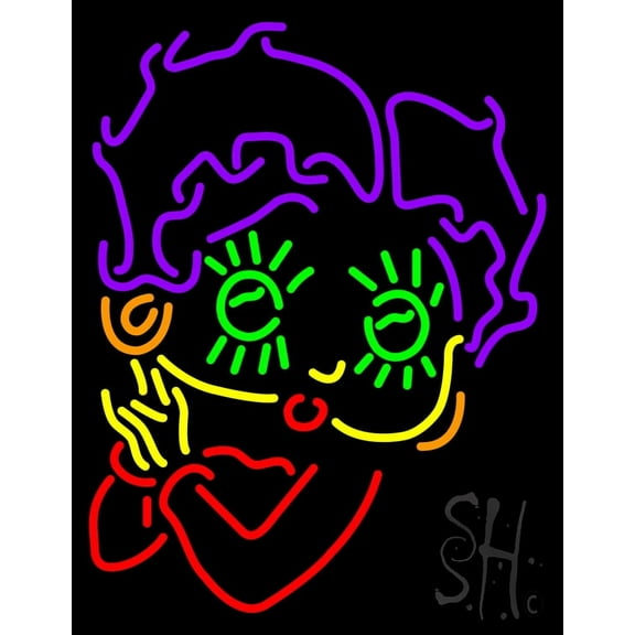 Red 66 Route LED Neon Sign 13 x 24 - inches, Black Square Cut Acrylic ...