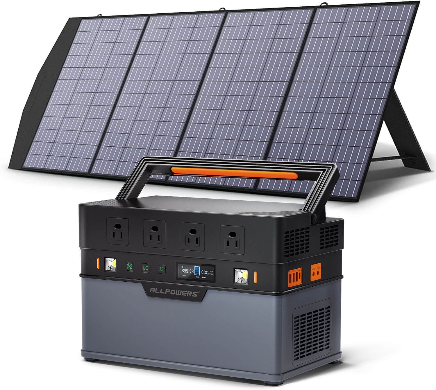 ALLPOWERS S1500 Solar Generator Kit, 1092Wh 1500W Portable Power Station with 200W 18V Foldable ...