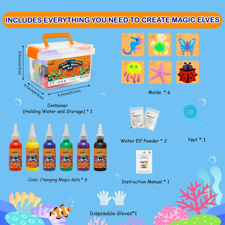 Kids Toys Kiditos Magic Water Elf Toy Kit,Aqua Fairy Water Gel Kit With ...