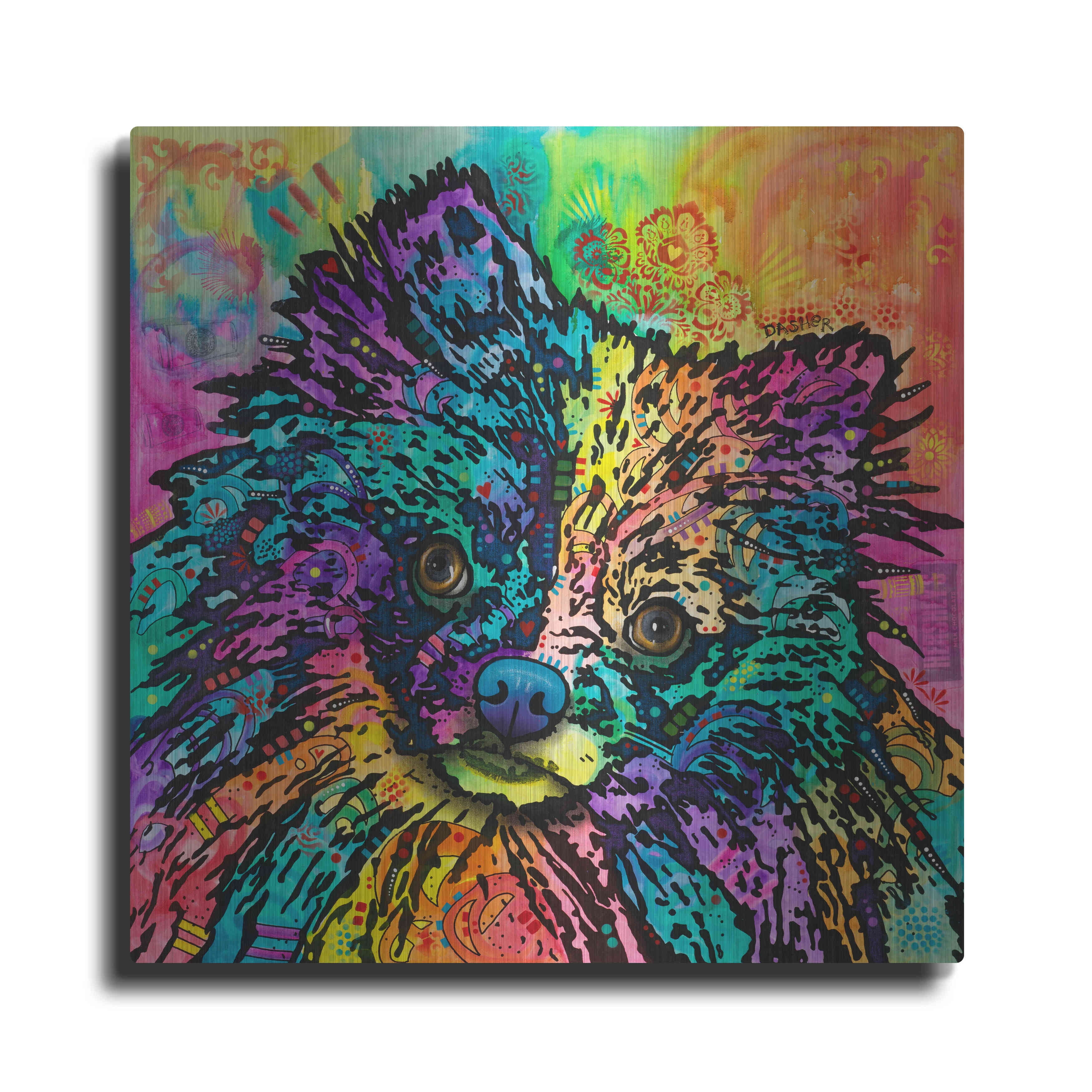 Luxe Metal Art 'Dasher' by Dean Russo, Metal Wall Art, 24"x24 ...