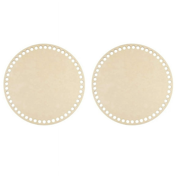 2pcs Natural Wooden Basket Bottom 7.8 Inch Rose Circle Bag Weaving ...
