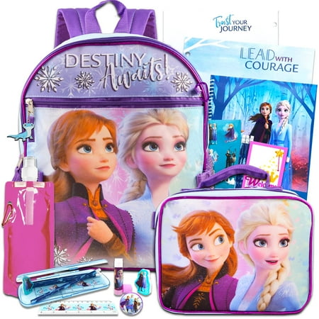 Disney Frozen Backpack with Lunch Box Set - Bundle with Frozen Backpack ...