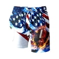 Bainana Mens Swim Trunks American Flag 2 In 1 Patriotic Swim Shorts ...