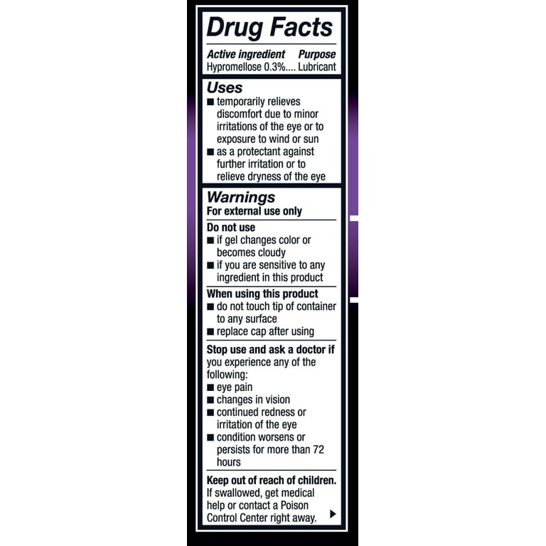 GenTeal Tears Lubricant Eye Gel for Severe Dry Eye Symptom Relief, .34 oz