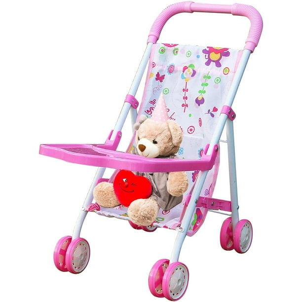 LAICAIW Baby Doll Stroller, Foldable Doll Stroller, Baby Doll Carriage ...
