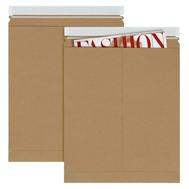 Rigid Mailers 13x18 Inch - 100 Pack Brown Cardboard Shipping Envelopes ...