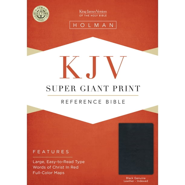 KJV Super Giant Print Reference Bible Black Genuine Leather Indexed kjv-super-giant-print-reference-bible-black-genuine-leather-indexed