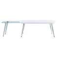 ACME Patina Coffee Table in White and Chrome - Walmart.com