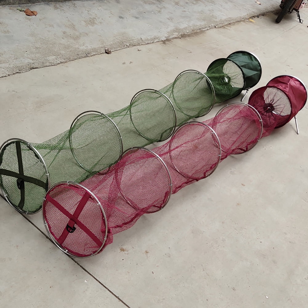 BetterZ 2m/2.5m Collapsible Nylon Stainless Steel Fish Catching Net ...