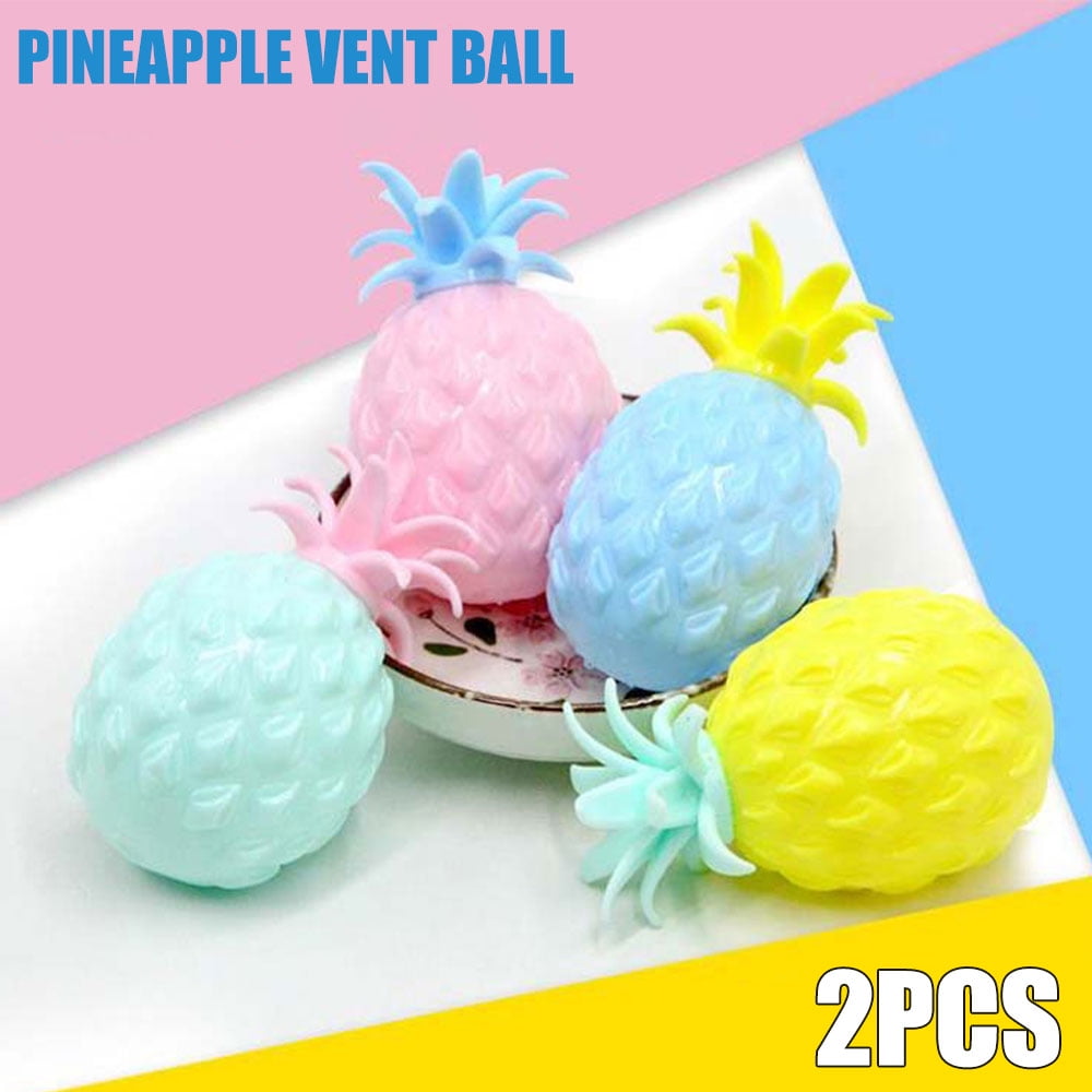 Willstar 2Pcs Pineapple Squeeze Ball Sensory Stress Relief Squishy Toy ...