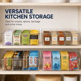 Clear Pantry Organizer Bins with 3 Removable Dividers, Stackable Fridge ...