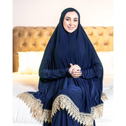 Women's Prayer Dress 2 Pieces Lycra Solid Color Plus Long Sleeve | One ...
