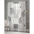 Bumble Bee Flowers Sheer Curtains for Living Room Bedroom Farmhouse ...