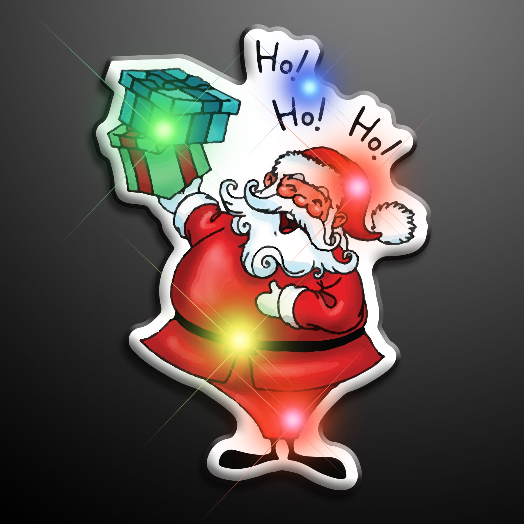 FlashingBlinkyLights Ho Ho Ho Santa Flashing Blinking Light Up Body ...