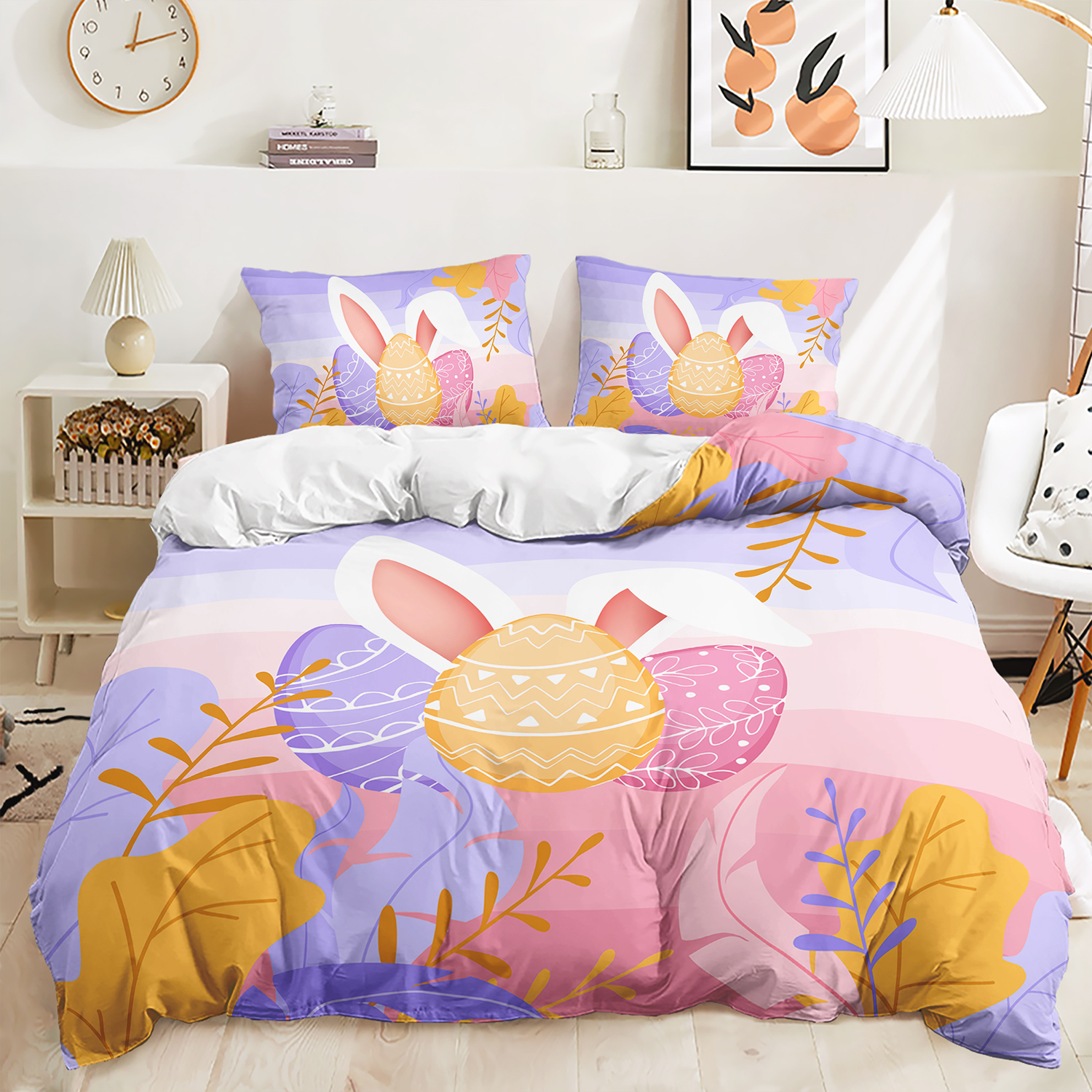 Hosima 3-piece 3D Digital Printed Duvet Cover, A Variety of Exquisite ...