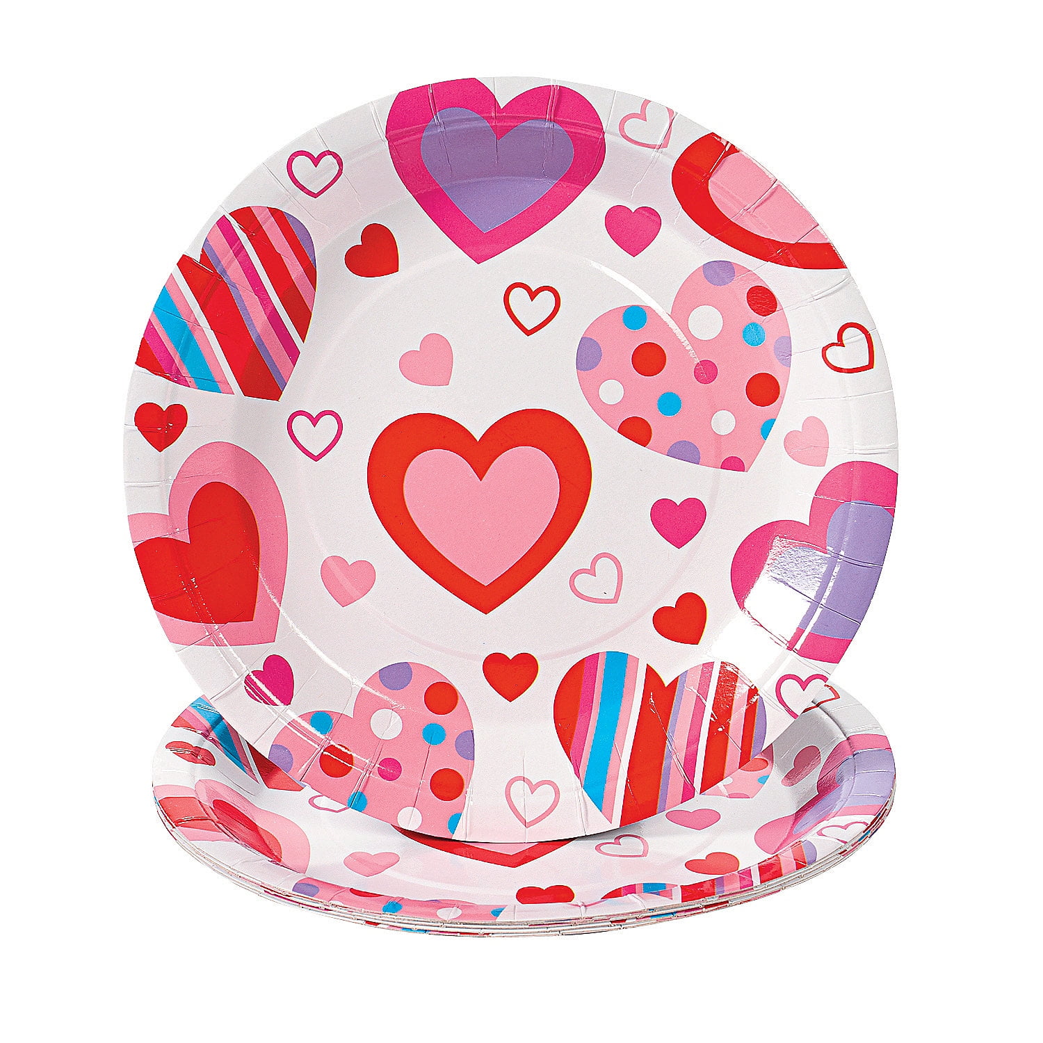 Valentines Hearts Dinner Plates (25Pc) - Party Supplies - 25 Pieces ...