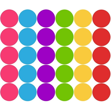 30 Pieces 6 Inch Round Floor Stickers Multicolor Classroom Dot Spots ...