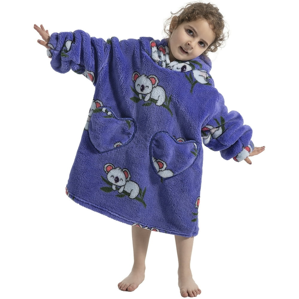 Click here for Generic Wearable Blanket Hoodie For Kids Flannel O... prices