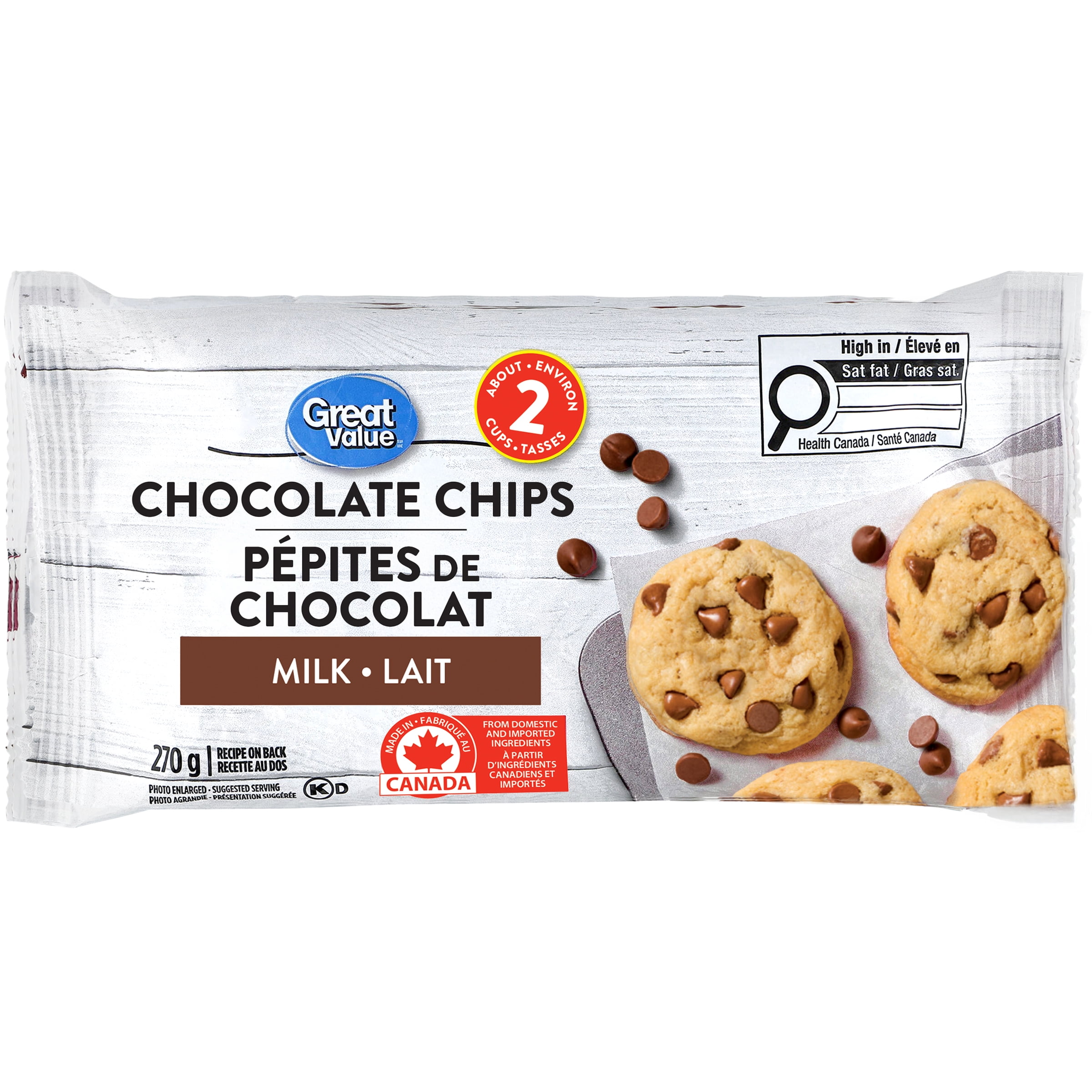 Great Value Milk Chocolate Chips bag - Walmart.ca