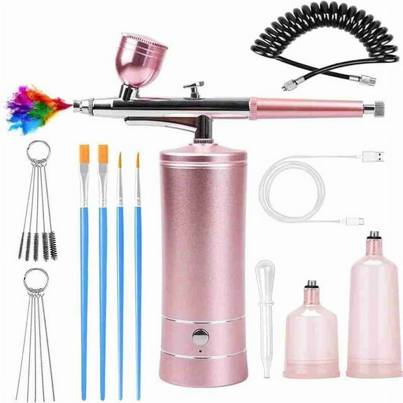 Airbrush Kit Rechargeable Cordless Airbrush Compressor, Non-Clogging ...