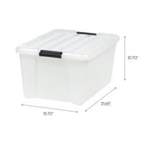IRIS USA Large 45 Qt. Plastic Storage Containers Box with Lids, Pearl ...