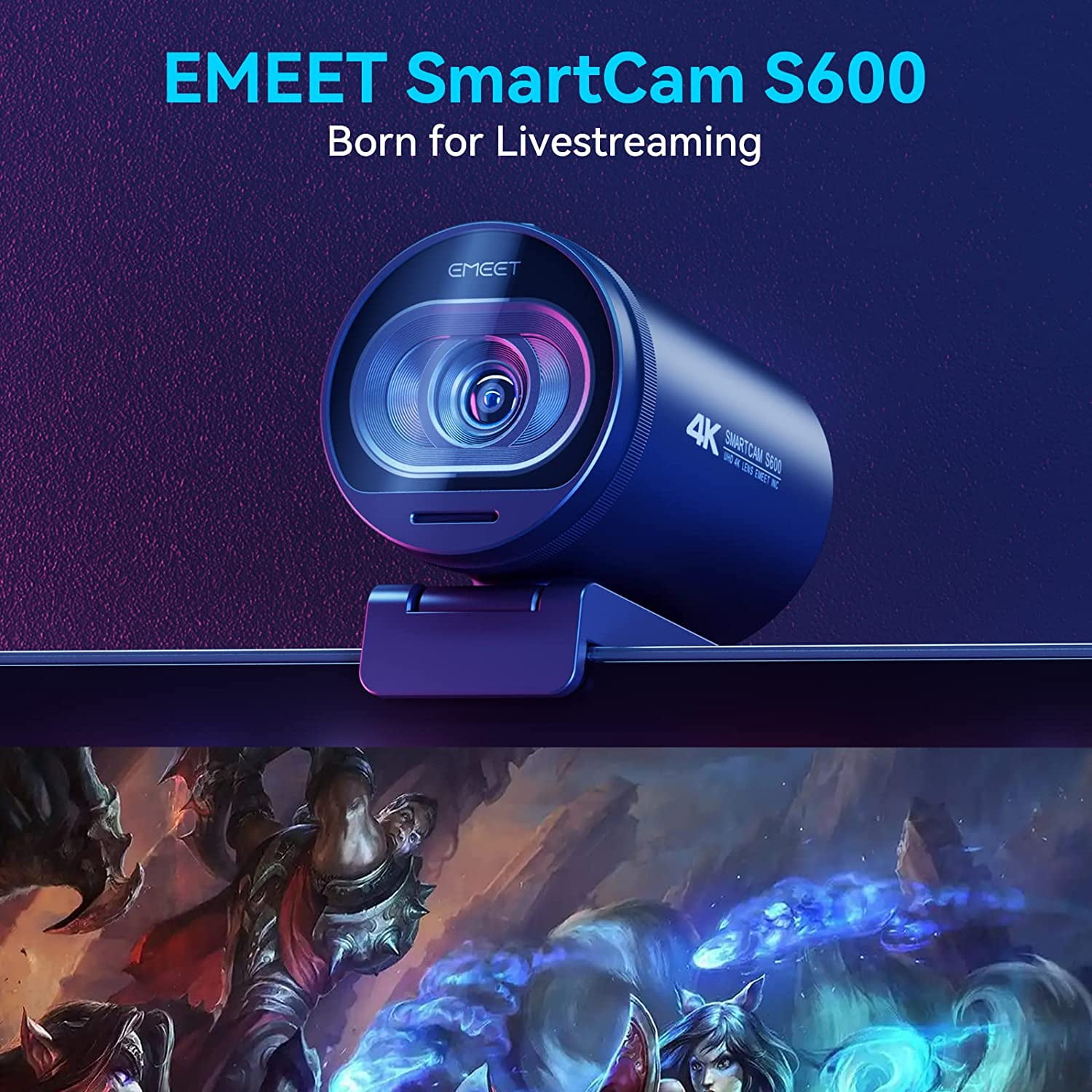 Buy 4K Webcam Web Camera 60FPS with Microphone EMEET S600 Ultra for ...