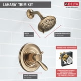 Delta Lahara Monitor® 17 Series Shower Trim in Champagne Bronze T17238 ...